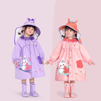 Cina Polyester Taffeta Cappotto da pioggia per bambini Stampa di cartoni animati per avventure all'aperto delle ragazze in vendita