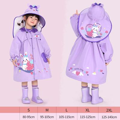 Cina Polyester Taffeta Cappotto da pioggia per bambini Stampa di cartoni animati per avventure all'aperto delle ragazze in vendita