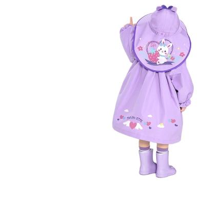 Cina Mantello da pioggia per bambini con design di borsa scolastica in stile cappuccio in Treasure Kindergarten in vendita