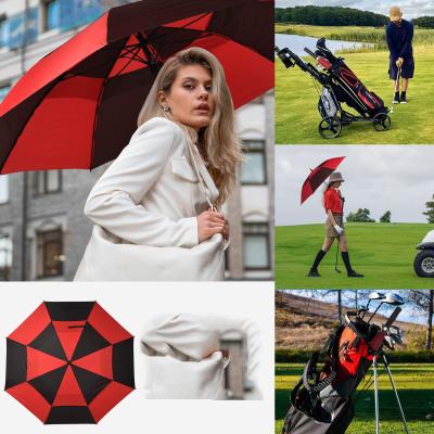 Cina Logo personalizzato 8-Bone Automatic Double-Layer Golf Ombrello Maschile per Giorni Tempestosi in vendita