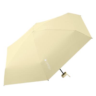 Cina Ultra piccolo Mini ombrello solare con maniglia di plastica rivestita d'oro di 88 cm di diametro aperto in vendita
