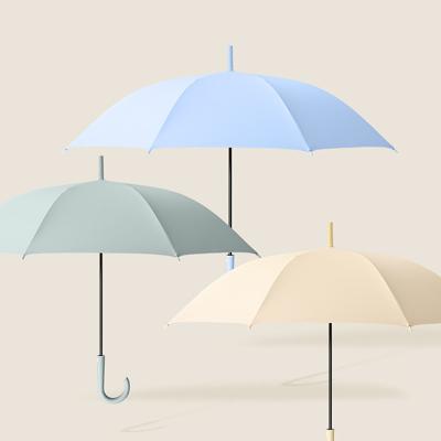 China Simples e Prático Customizado 190T Pongee Tecido guarda-chuva com design de alça longa à venda