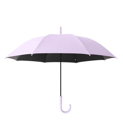 China Simples e Prático Customizado 190T Pongee Tecido guarda-chuva com design de alça longa à venda