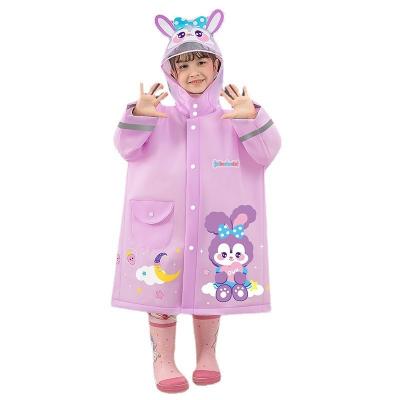 Cina Stampa personalizzata del logo EVA Mantello da pioggia per bambini con striscia riflettente e bordo ingrandito in vendita