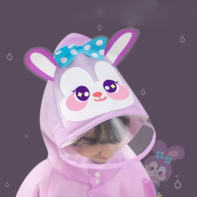 Cina Stampa personalizzata del logo EVA Mantello da pioggia per bambini con striscia riflettente e bordo ingrandito in vendita