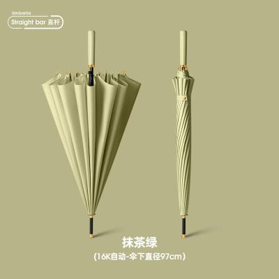 Cina Grande ombrello anti-vento 24k maniglia lunga automatica in stile minimalismo per tempesta di pioggia in vendita