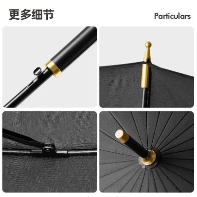 Cina Grande ombrello anti-vento 24k maniglia lunga automatica in stile minimalismo per tempesta di pioggia in vendita