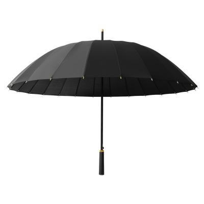 Cina Grande ombrello anti-vento 24k maniglia lunga automatica in stile minimalismo per tempesta di pioggia in vendita