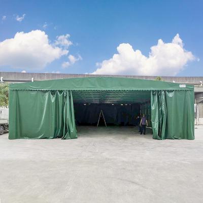 China Corredor telescópico con gran cobertizo eléctrico a medida y toldo plegable en venta