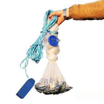 Cina Rete da pesca di nylon a nodo singolo di 6 ft con catena di ferro saldata in vendita