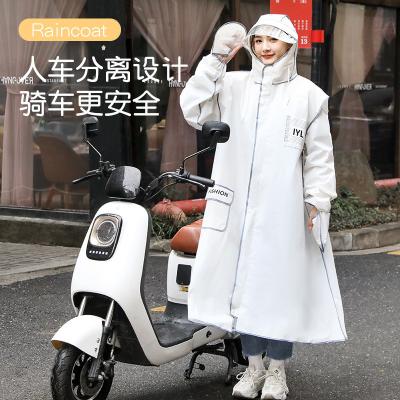 Cina Poncho per veicoli elettrici trasparente con indumento da pioggia lungo e addensante per donne in vendita