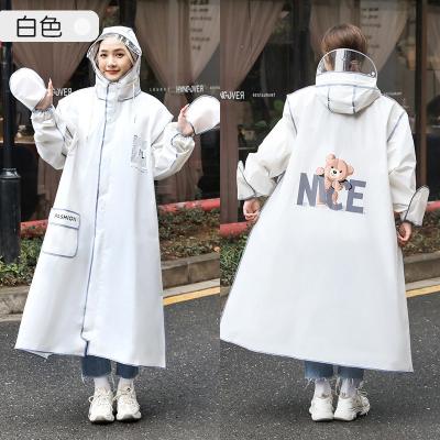 Cina Poncho per veicoli elettrici trasparente con indumento da pioggia lungo e addensante per donne in vendita