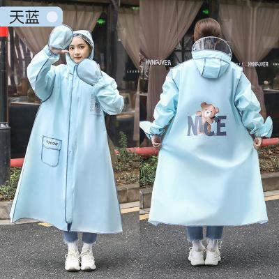 Cina Poncho per veicoli elettrici trasparente con indumento da pioggia lungo e addensante per donne in vendita