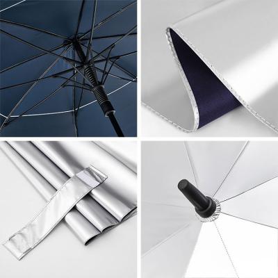 China Double Layer Golf Umbrella The Latest Titanium Silver Invention for Cross-Border Supply for sale