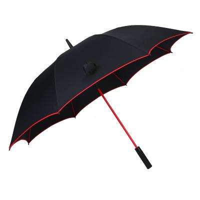 Cina Adulti ombrello da golf rosso personalizzato con protezione solare impermeabile e a vento in vendita