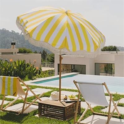Cina Grande tenda da spiaggia portabile con ombrello solare anti-UV con telaio in fibra di vetro con logo personalizzato in vendita