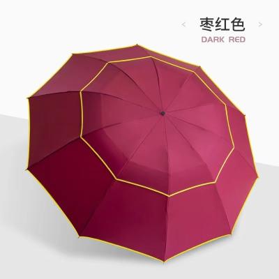 Cina Ombrello aziendale a colori solidi con logo stampato doppio design pieghevole di diametro aperto 106cm in vendita