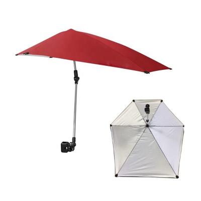 China Universal Hands Free rolstoel parapluhouder met uniek ontwerp en zilveren coating Te koop