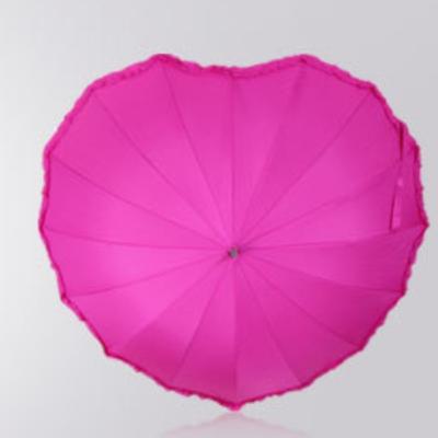 China Adults Party Performance Umbrella with Customized Logo and Unique Design Heart Shaped for sale