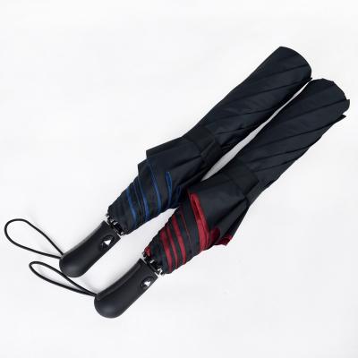 China Pongee en polyester dubbellagig golfparaplu geschikt voor twee personen gemakkelijk te dragen Te koop