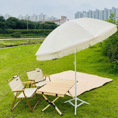 Cina Cornice in acciaio rivestita di energia bianca Grande ombrello da spiaggia all' aperto con guanciale e ombrello solare in vendita