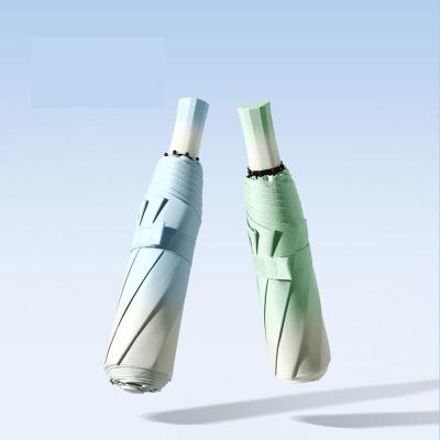 China Sense Gradiente de guarda-chuva Duplo Sol Triple Fold Proteção solar para adultos 12K 23 polegadas à venda