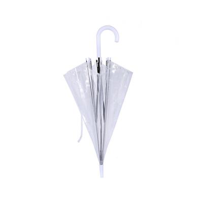 Cina Festa occasione semiautomatico Plastica J manico ombrello con baldacchino trasparente trasparente in vendita