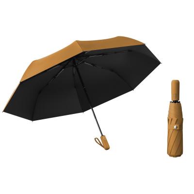 China 190T Tecido de Nylon Triple Fold guarda-chuva para suporte à prova de vento e personalização de logotipo à venda
