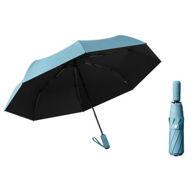 Cina 190T Nylon Triple Fold Umbrella per supporto a prova di vento e personalizzazione del logo in vendita