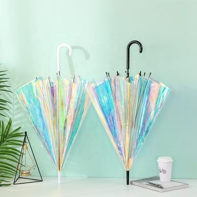 Cina Disegno artigianale Effetto luccicante Magia Cambiamento di colore Umbrella POE riflettente multicolore in vendita