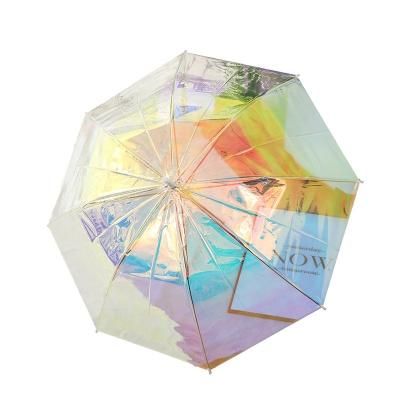 Cina Disegno artigianale Effetto luccicante Magia Cambiamento di colore Umbrella POE riflettente multicolore in vendita