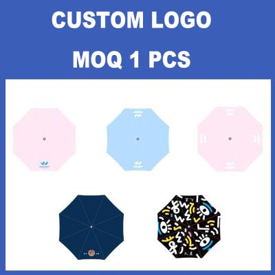Cina Uomini d'affari regalo ombrello pieghevole triplo con logo personalizzato e 95cm di diametro aperto in vendita