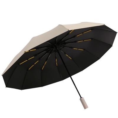 Cina Uomini d'affari regalo ombrello pieghevole triplo con logo personalizzato e 95cm di diametro aperto in vendita