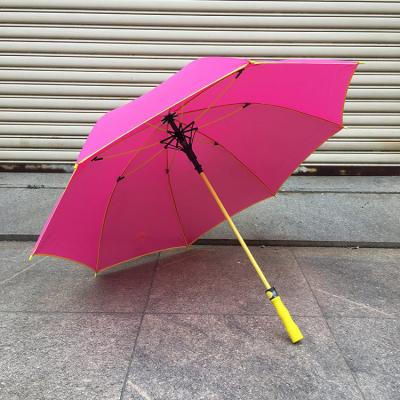 Cina Ombrello da golf a manico lungo semiautomatico diretto con design in fibra a colori contemporanei in vendita