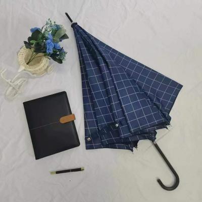 China 190T Pongee Tecido Plaid Texture guarda-chuva para dias chuvosos e publicidade comercial à venda
