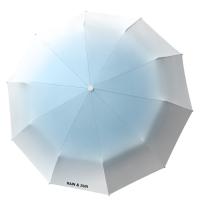 China Three-folding Gradient Umbrella with Customized Logo Automatic Sunblock Windproof Paraguas for sale