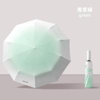 China Three-folding Gradient Umbrella with Customized Logo Automatic Sunblock Windproof Paraguas for sale