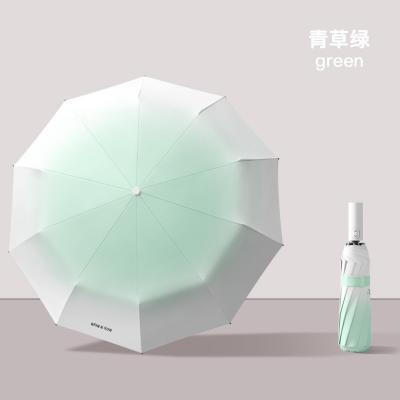 Cina Ombrello a tre pieghe con logo personalizzato Parasole a prova di vento in vendita