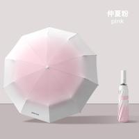 China Three-folding Gradient Umbrella with Customized Logo Automatic Sunblock Windproof Paraguas for sale