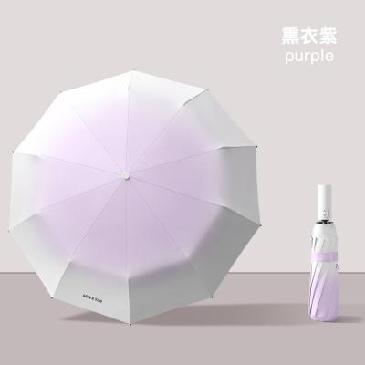 Cina Ombrello a tre pieghe con logo personalizzato Parasole a prova di vento in vendita
