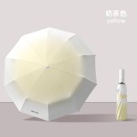 China Three-folding Gradient Umbrella with Customized Logo Automatic Sunblock Windproof Paraguas for sale