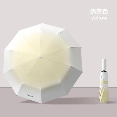 Cina Ombrello a tre pieghe con logo personalizzato Parasole a prova di vento in vendita