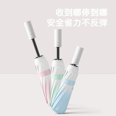 Cina Ombrello a tre pieghe con logo personalizzato Parasole a prova di vento in vendita
