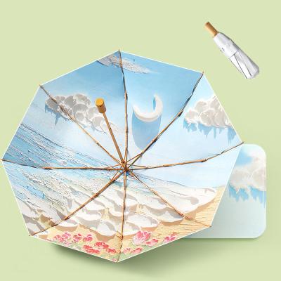 China Zilveren olieverf zonnebrandcrème Winddicht paraplu met speciaal ontwerp en alles in één functie Te koop