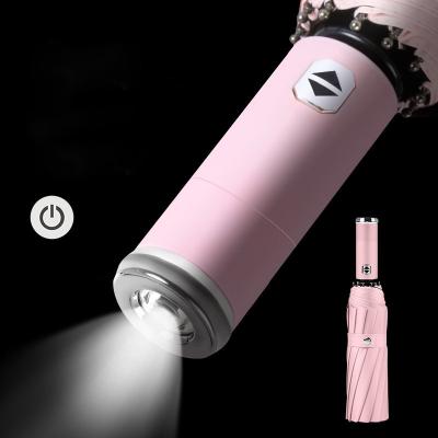 Cina Righe rivestite di nero Pubblicità Lampada automatica a LED Outdoor Ultravioletto Paraguas in vendita