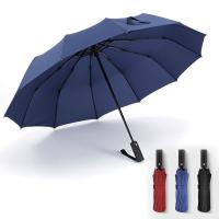 China Triple Folding Umbrella with Customized Logo Fully-automatic UV Block 12k Strong Frame for sale