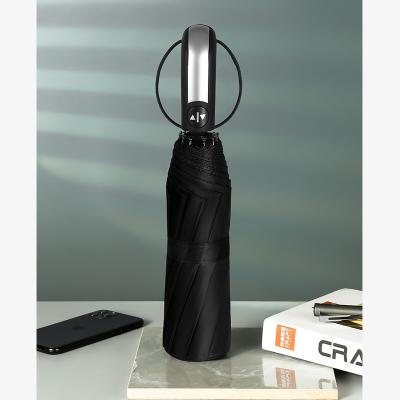 Cina Logo personalizzato stampato triplo piegatura ombrello automatico anti-UV impermeabile colore personalizzato in vendita