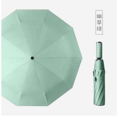 China Customized Logo Printed Anti-UV 3 Fold Auto Pen Umbrellas for Minimalism Style Lovers for sale