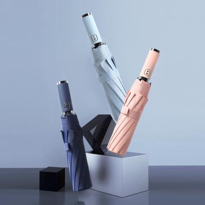 China Customized Logo Printed Anti-UV 3 Fold Auto Pen Umbrellas for Minimalism Style Lovers for sale