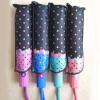 China Triple Fold Semi Automatic Umbrella with Unique Pattern Design and 97cm Open Diameter for sale